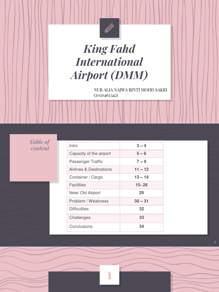 Slide - King Fahd International Airport | PDF | Transport | Transport Infrastructure
