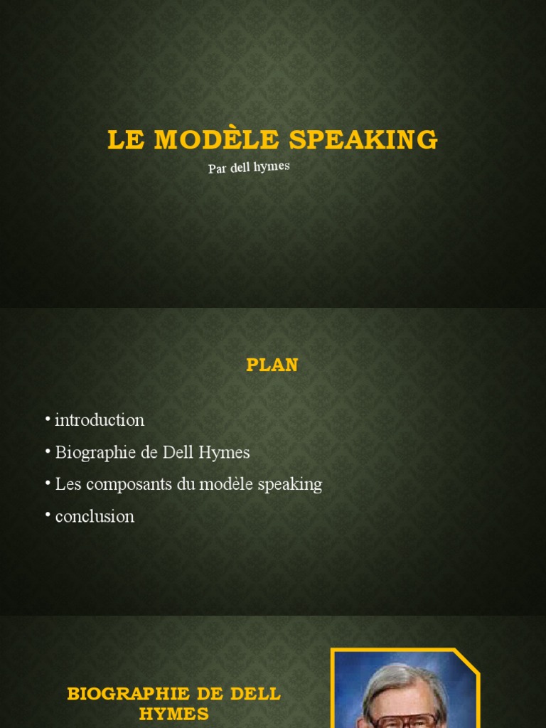 Modèle Speaking de Dell Hymes | PDF | Arts du langage et discipline