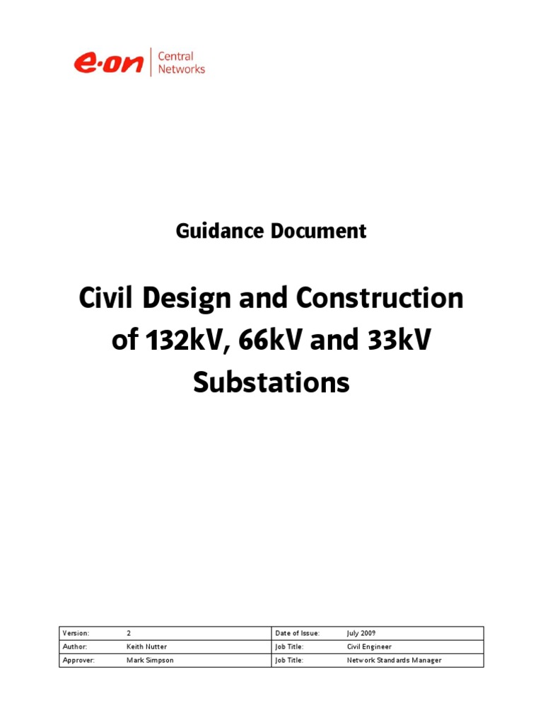Civil Design and Construction of 132kv 66kV and 33kV Substation ...