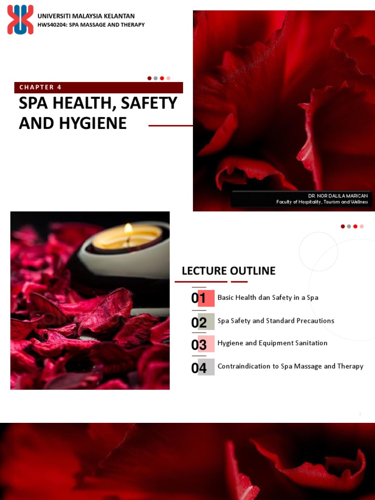 Chapter 4-Spa Health, Safety and Hygiene | PDF | Hygiene | Infection