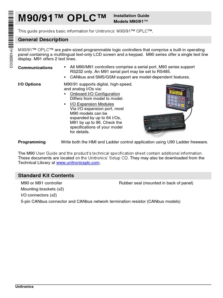 M90/91™ OPLC™: General Description | PDF | Power Supply | Equipment