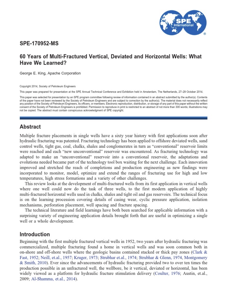 SPE 170952-ms 60 Years of Multi-Fractured Vertical, Deviated and ...