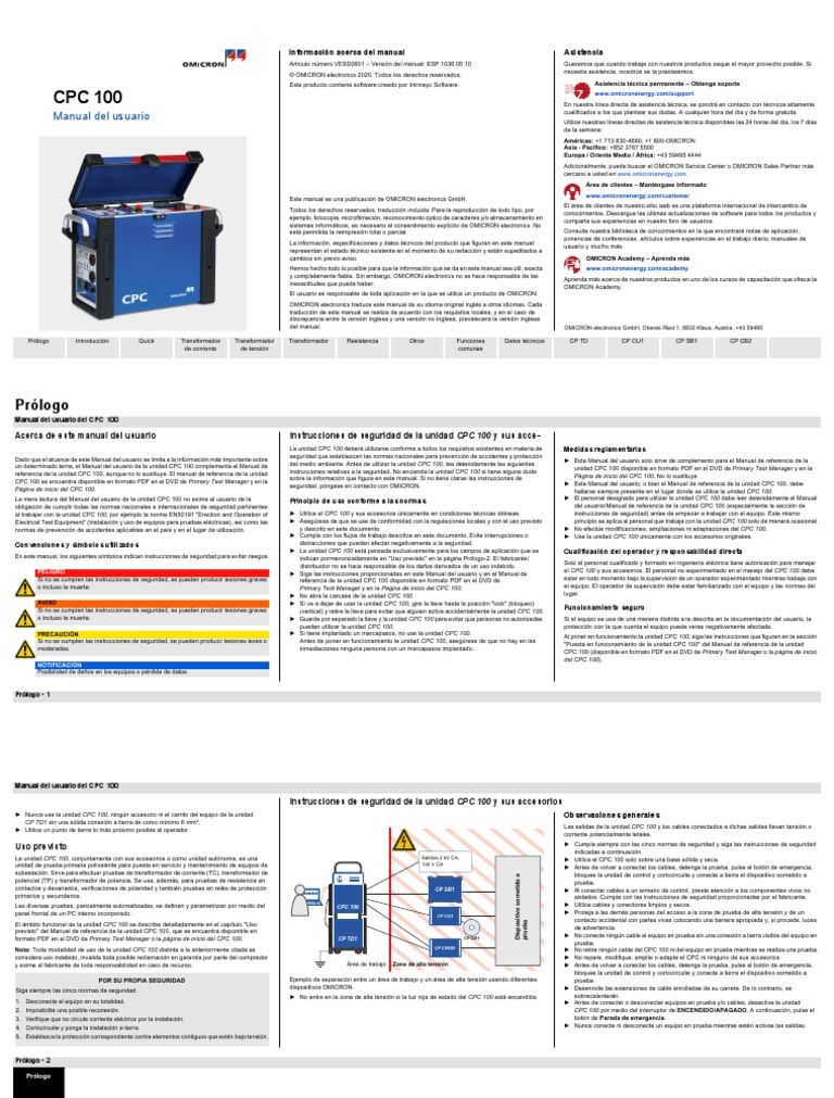 CPC 100 User Manual | PDF | Ingenieria Eléctrica | Transformador