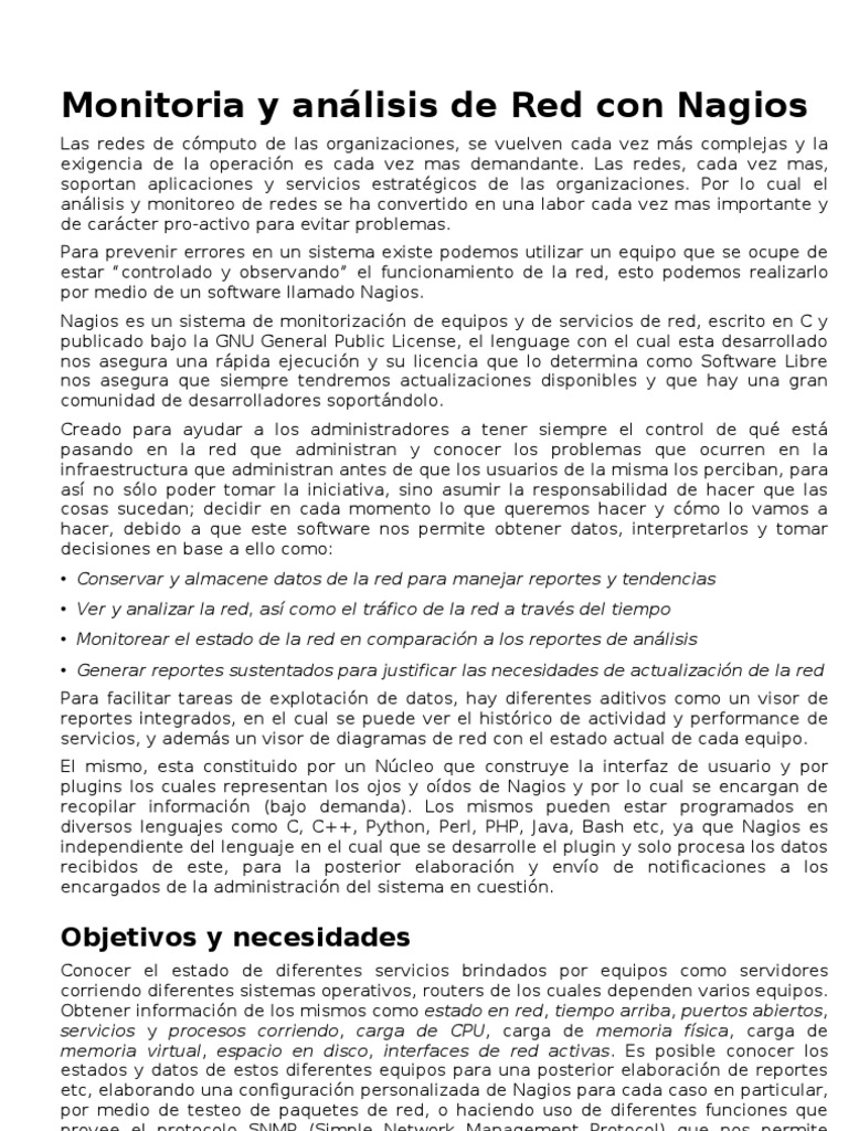 Manuales Nagios | PDF | Servidor HTTP Apache | Distribución de Linux
