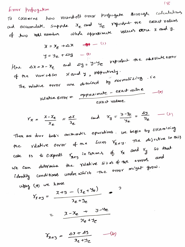 Error Propogation | PDF