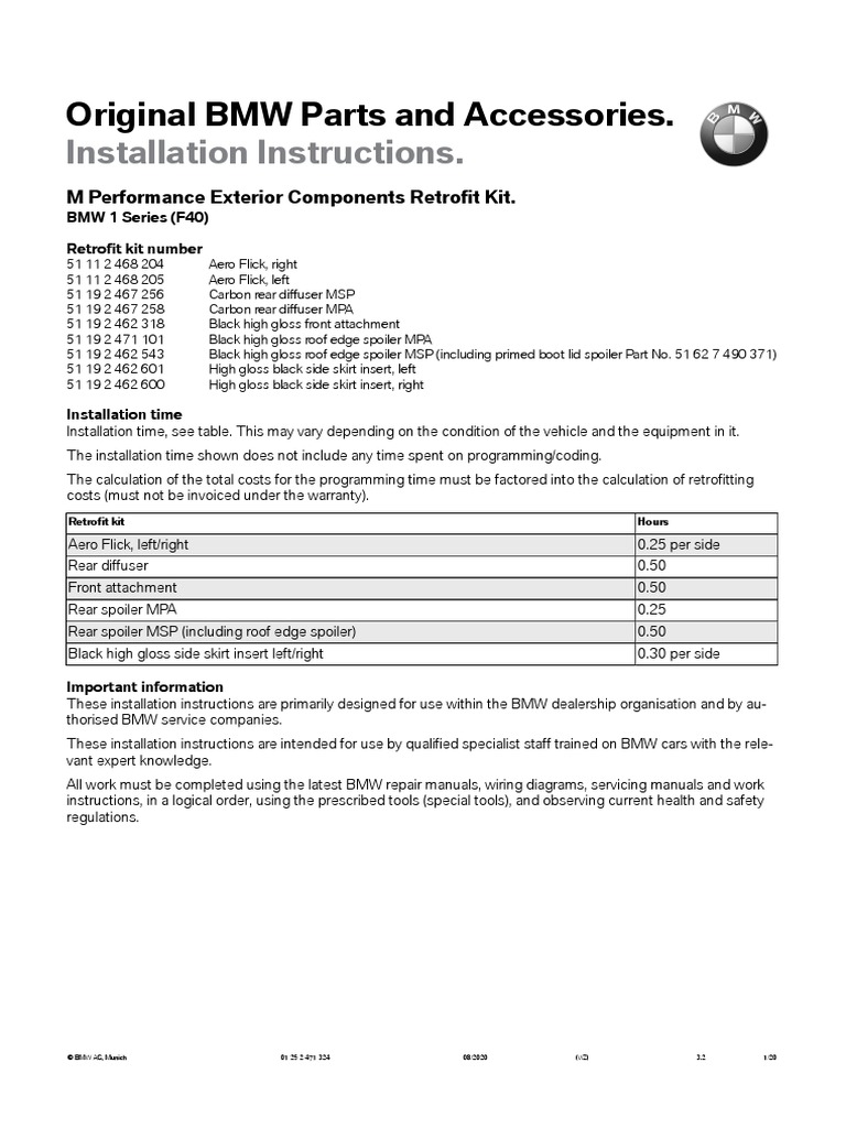 Original BMW Parts and Accessories | PDF | Adhesive | Automotive Industry
