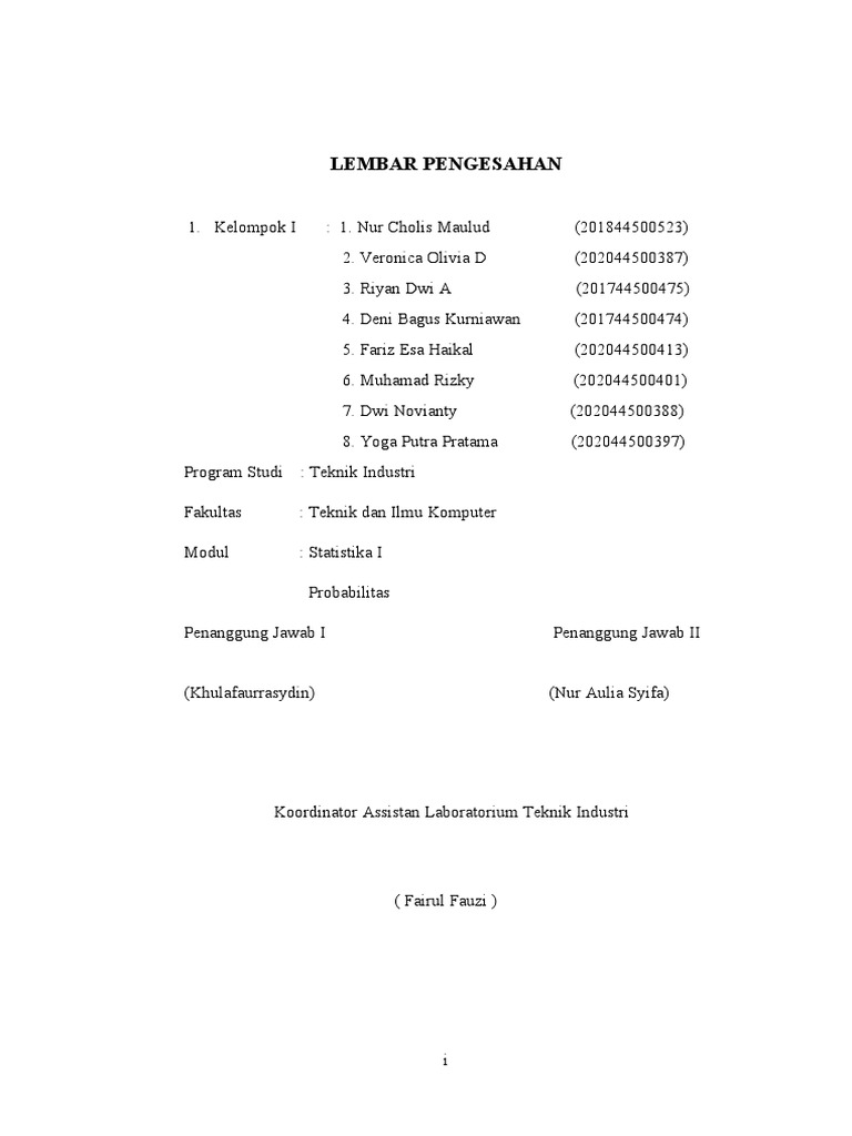 LEMBAR PENGESAHAN Modul 2 | PDF