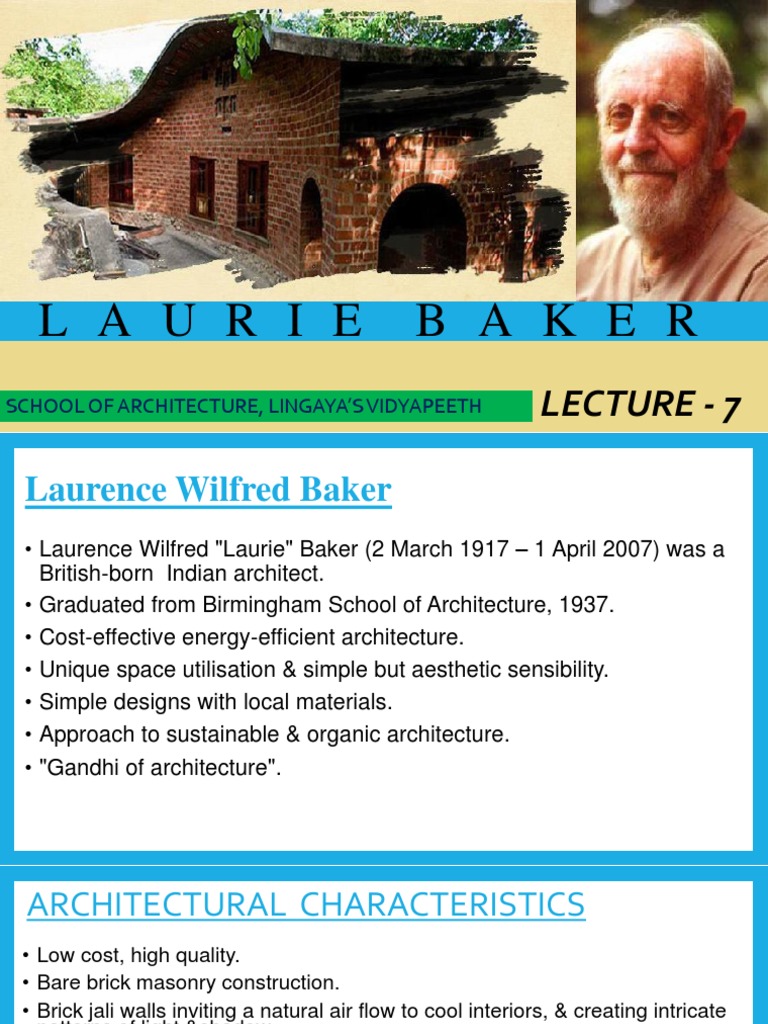 Laurie Baker | PDF | Building Technology | Architectural Elements