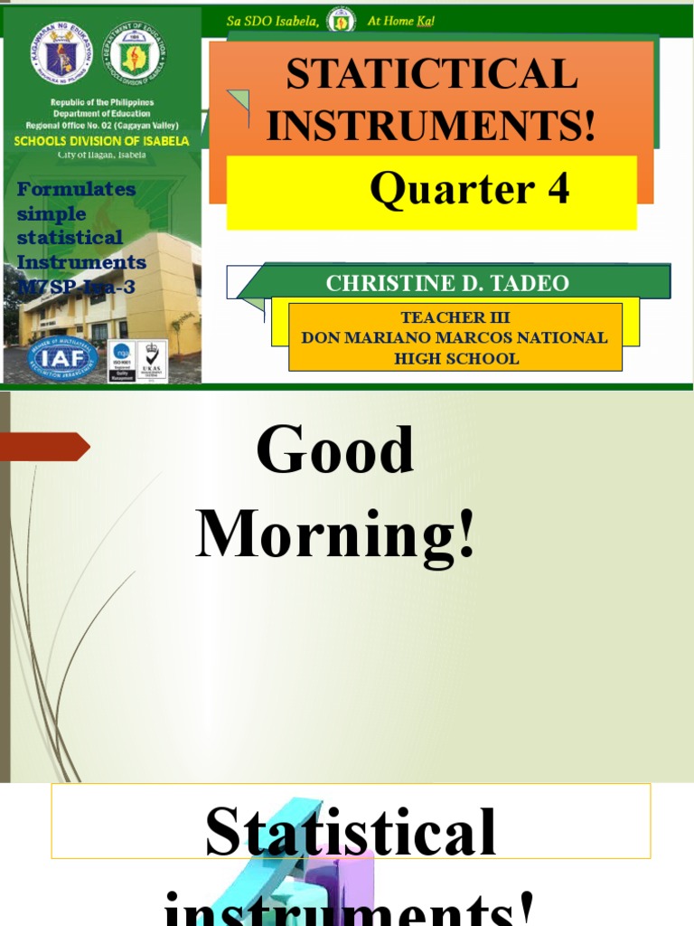 (M7sp-Iva-3) Statistical Instruments | PDF | Statistics | Survey ...