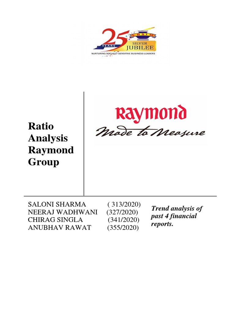 Financial Analysis Report of Raymond Final | PDF | Dividend | Price ...