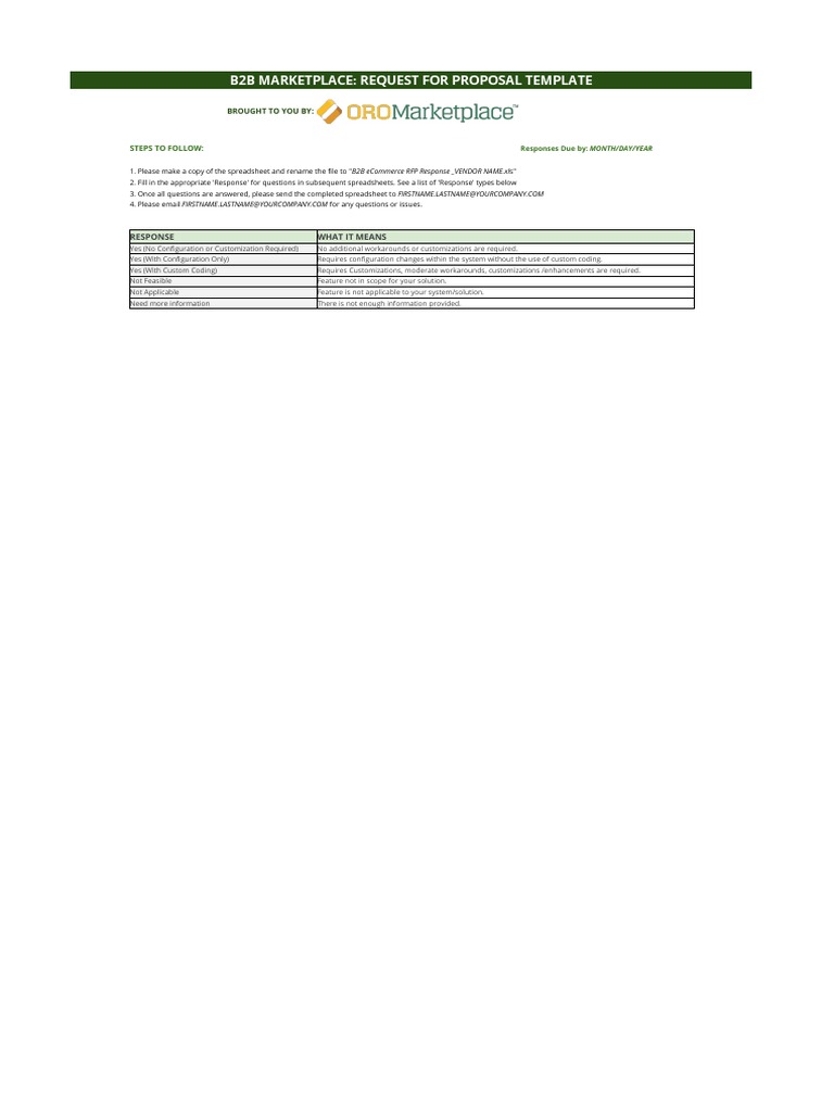 B2B Marketplace RFP Template | PDF | Point Of Sale | Subscription ...