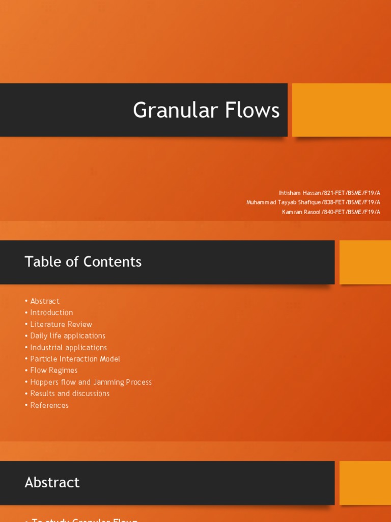 Understanding Granular Flows Dynamics | PDF | Fluid Dynamics | Collision