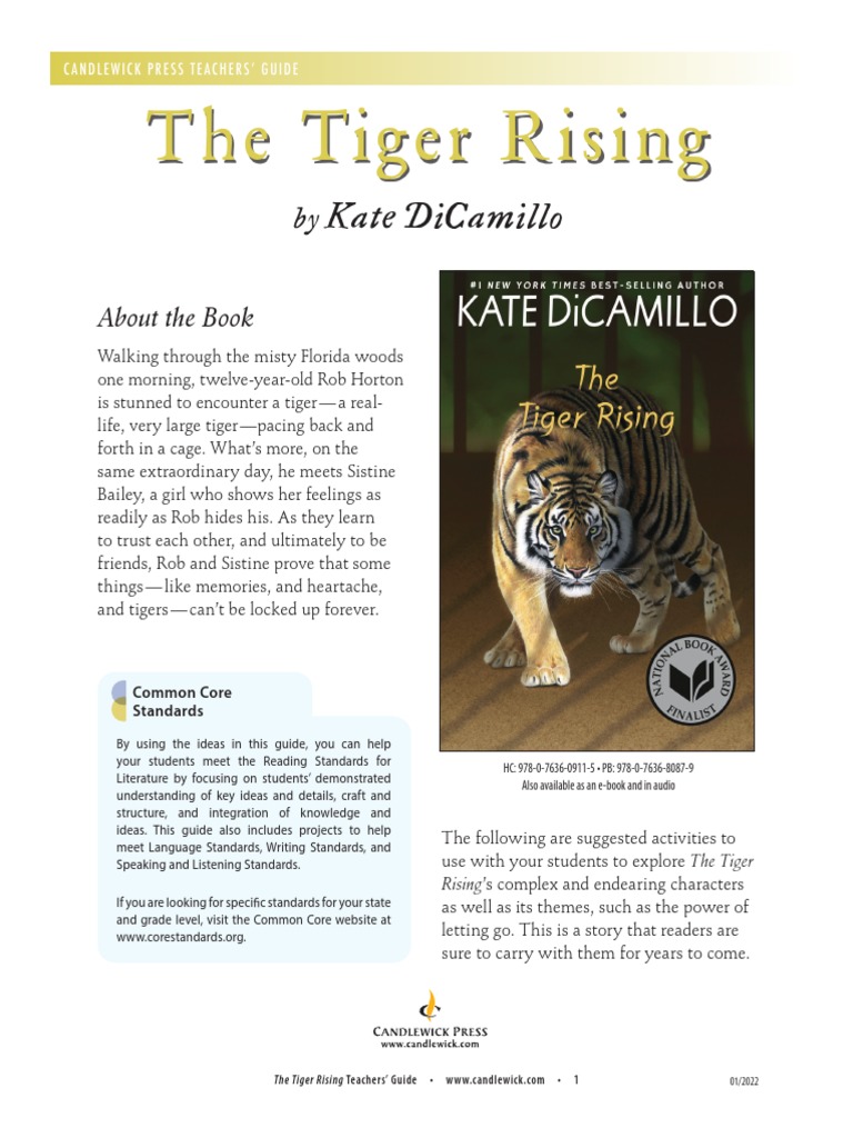 The Tiger Rising by Kate DiCamillo Teachers' Guide | PDF | Essays