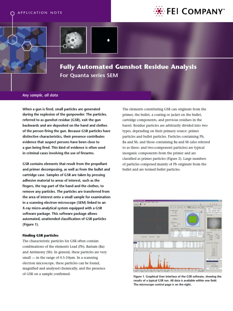 Fully Automated GSR | PDF | Scanning Electron Microscope | Chemistry