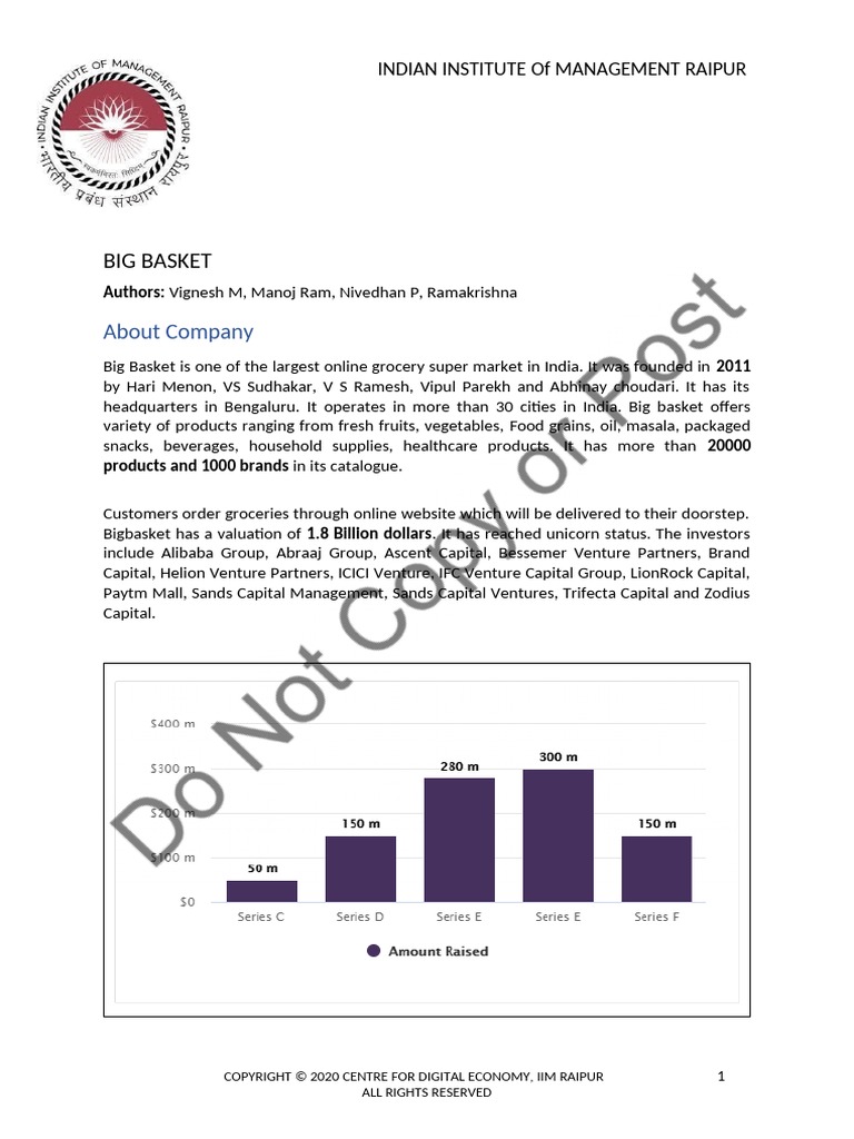 Big Basket - Watermark | PDF | Grocery Store | Retail