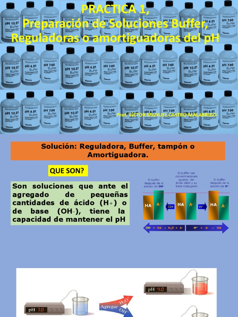 PRACTICA SEMANA 1 - Preparación de Soluciones Buffer | PDF | Solución tampón | Ácido clorhídrico