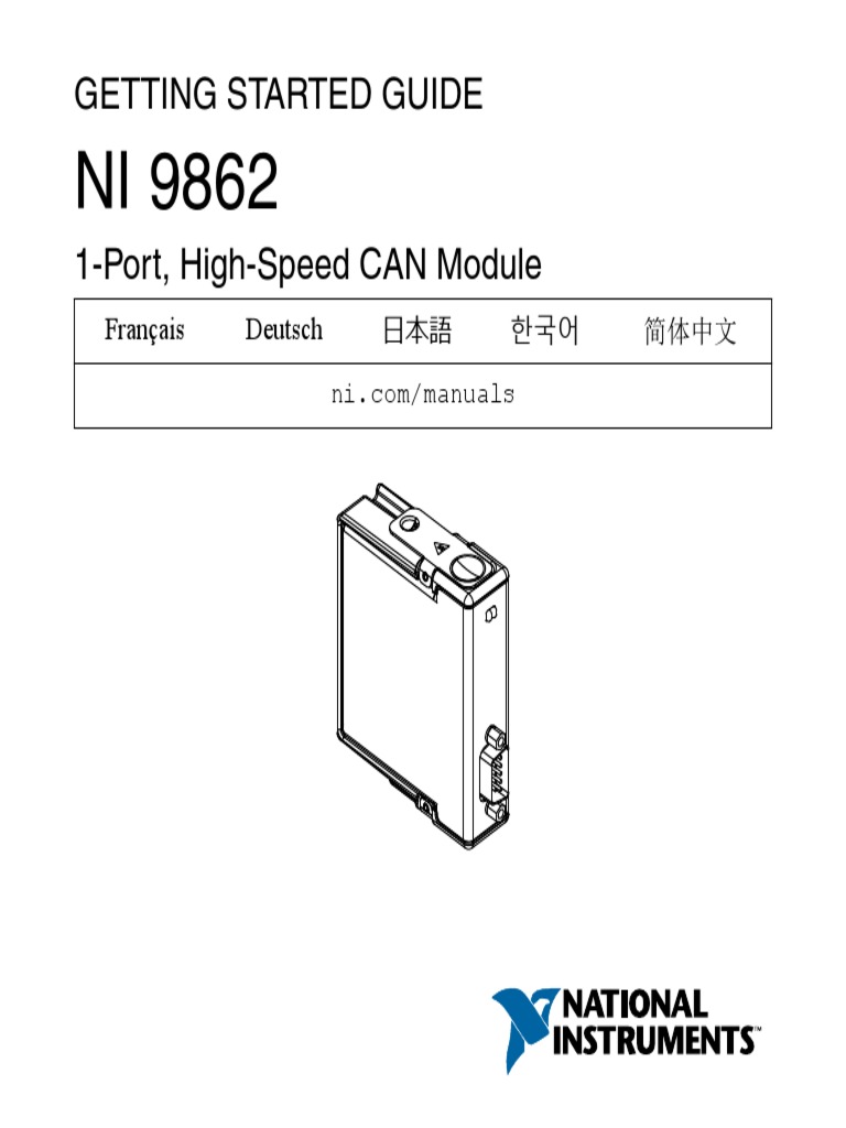 NI 9862 CAN Module | PDF | Electromagnetic Compatibility | Network Topology