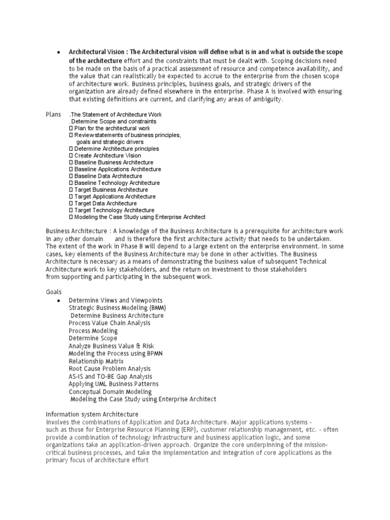 Enterprise Architecture Vision Overview | PDF | Enterprise Architecture ...