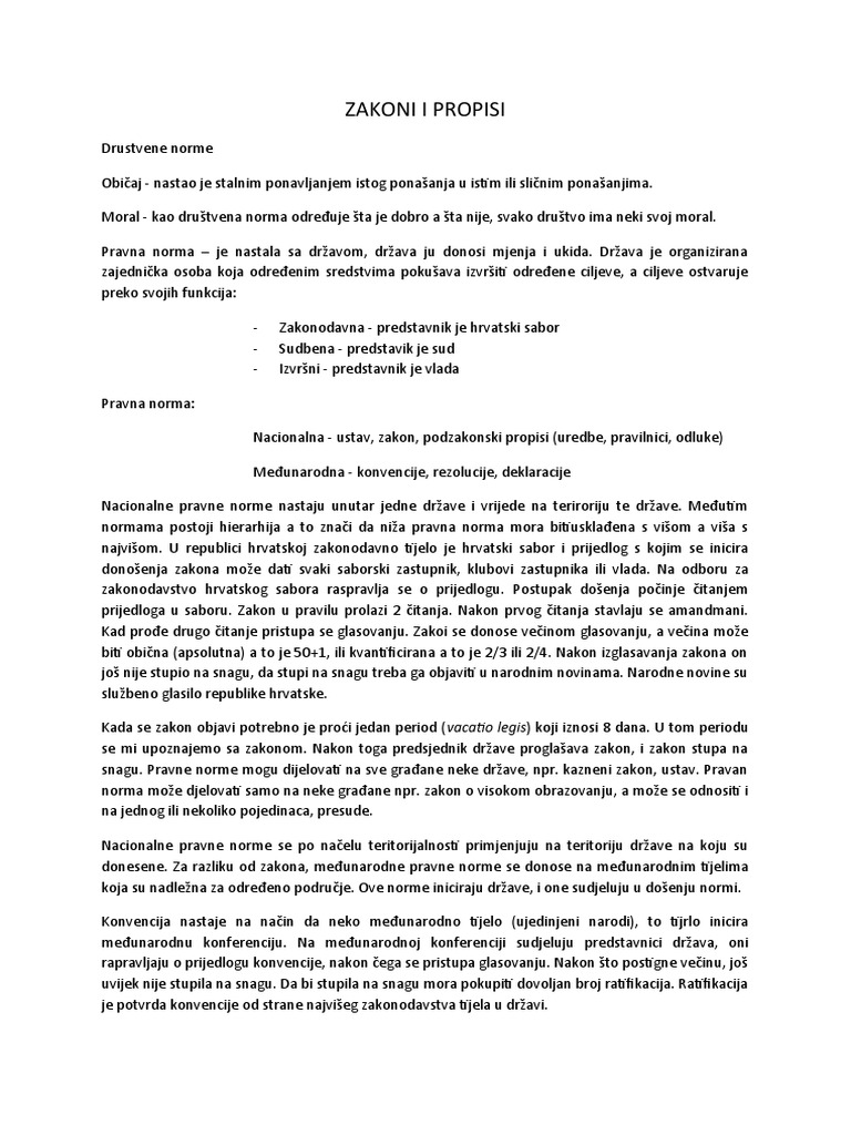 Zakoni I Propisi | PDF