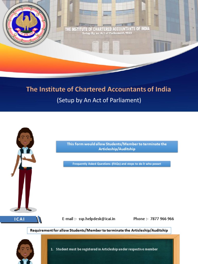 ICAI Articleship Termination Guide | PDF | Business | Computers