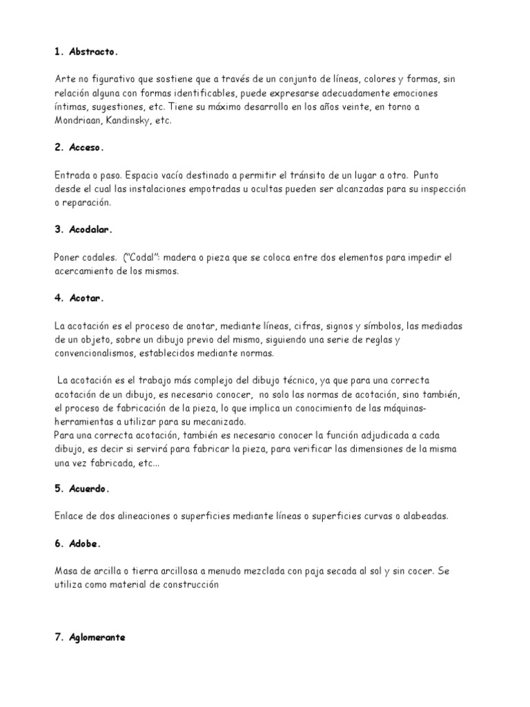 Glosario de Arquitectura | PDF | Bóveda (Arquitectura) | Hormigón