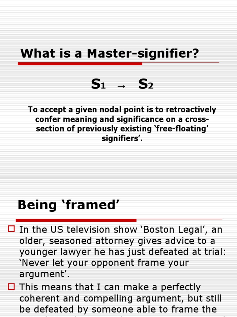 What Is A Master-Signifier 7 Feb | PDF | Reason | Ideologies