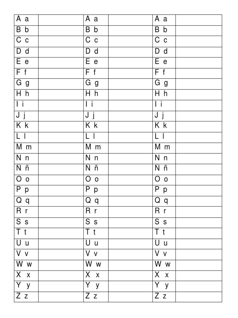 Abecedario Vertical | PDF