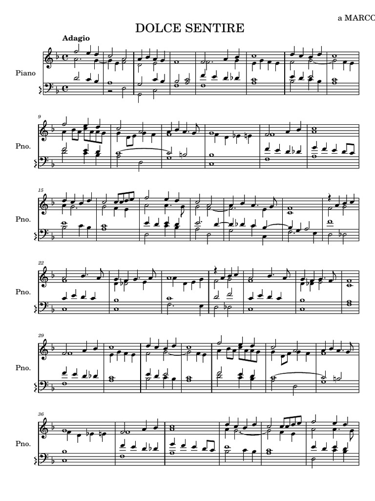 Dolce Sentire Con Flauto | PDF