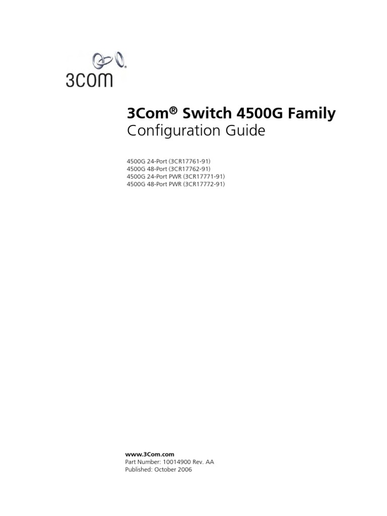 Guia 3com Switch-4500G Configuration-Guide | PDF | Command Line ...