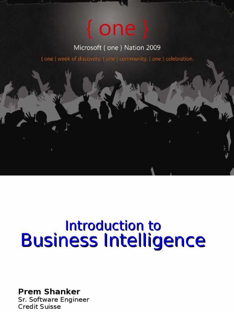 SQL01 - Introduction To Business Intelligence | PDF | Data Warehouse | Databases