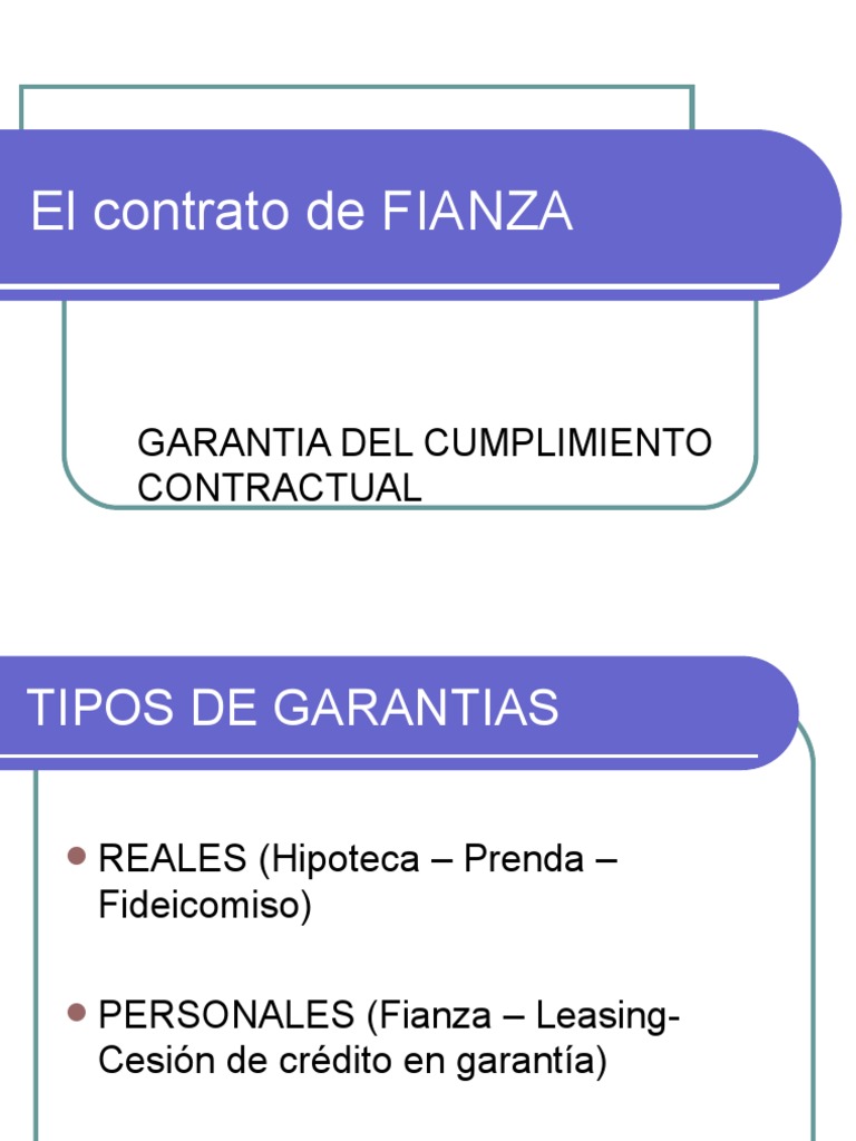 Fianza 1 | Descargar gratis PDF | Póliza de seguros | Garantía