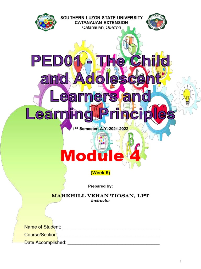 Module 4 The Child and Adolescent Learners and Learning Principles | PDF | Prenatal Development ...