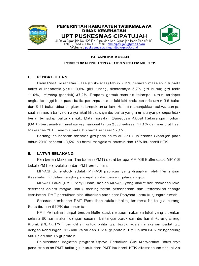Kak PMT Penyuluhan Bumil Kek Dan Bufas | PDF