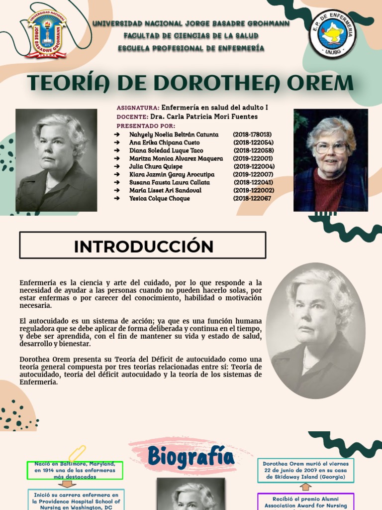 Dorothea Orem | PDF | Enfermería | Aprendizaje
