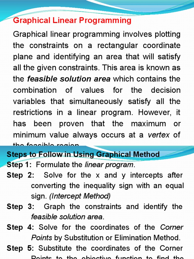 Graphical Linear Programming | PDF | Linear Programming | Mathematical Optimization