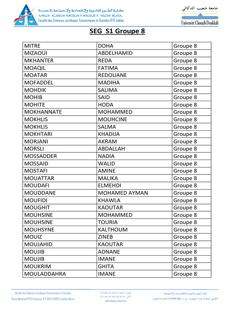 SEG S1 Groupe 8 | PDF
