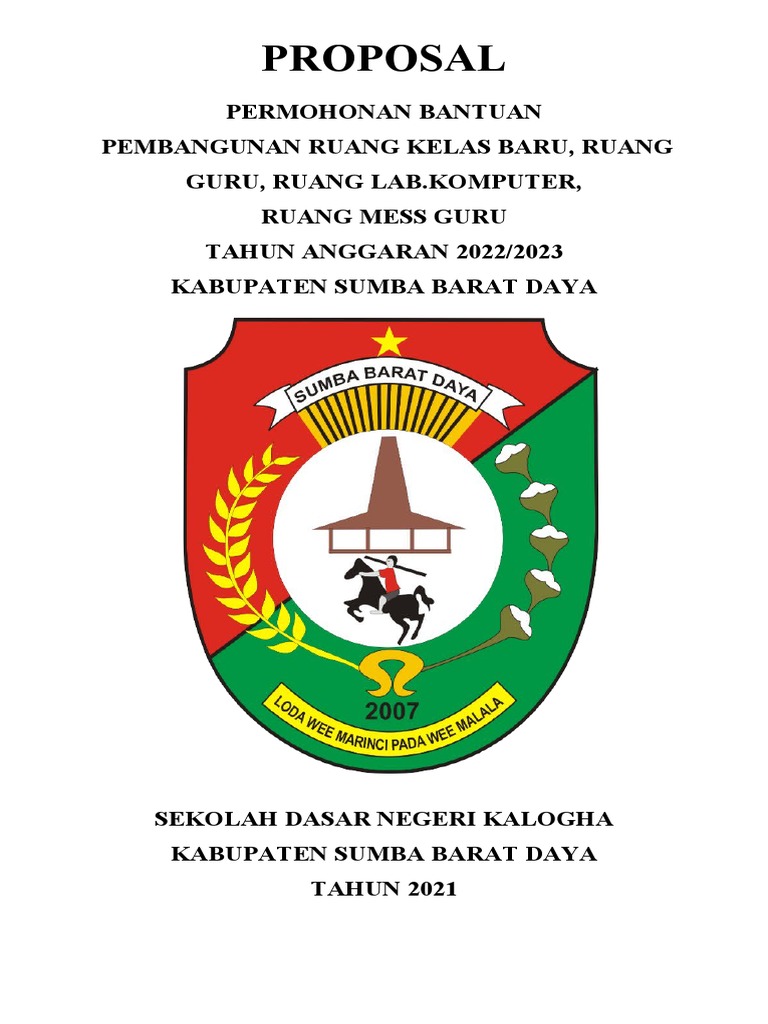 PROPOSAL Pembangunan Ruang Kelas Baru, Ruang Guru, Lab. Komputer, Ruang ...