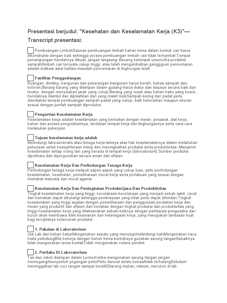 Materi K3LH Bab 3 | PDF