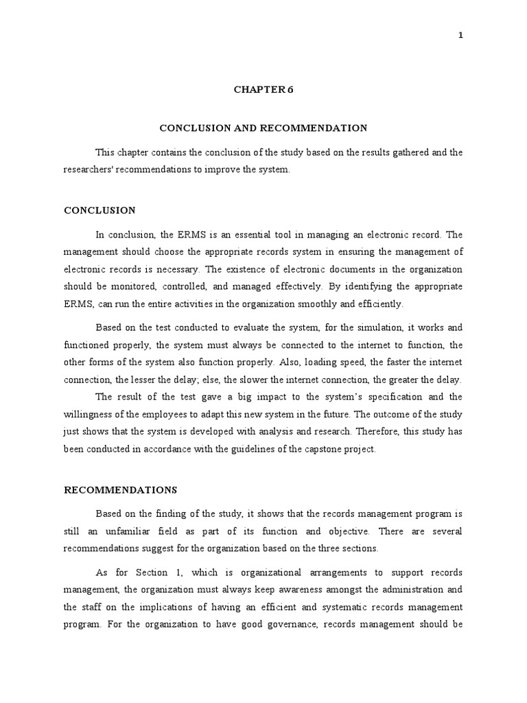 Sheena D. Navasca - Capstone Project - Chapter 6 | PDF | Records Management | Business
