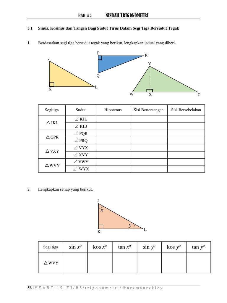 Bab #5 Nisbah Trigonometri | PDF