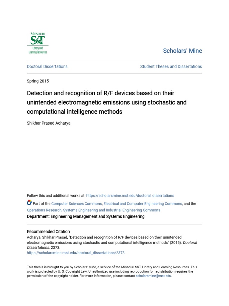 Detection and Recognition of R#F Devices Based On Their Unintende | PDF ...