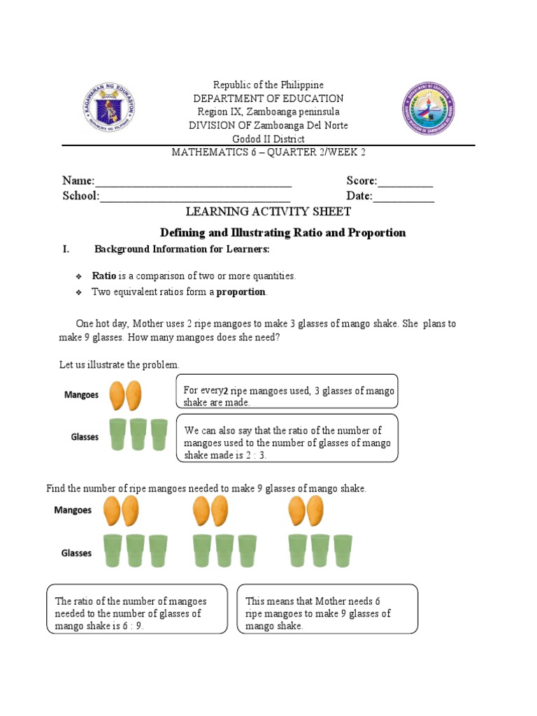 Name: - Score: - School: - Date: - Learning Activity Sheet | PDF ...