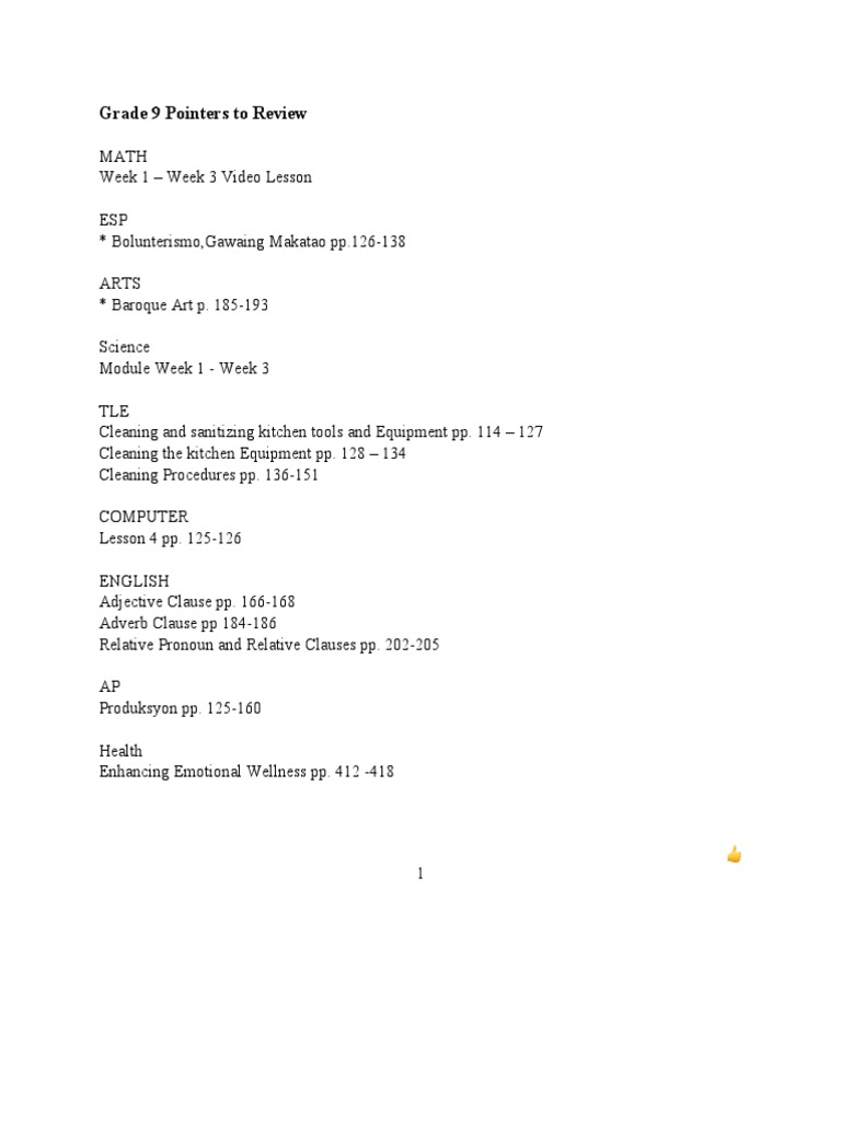 2nd Quarter Pointers | PDF