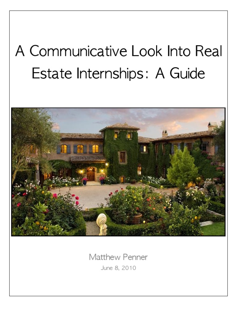 Real Estate Intern Communication Guide | PDF | Communication ...