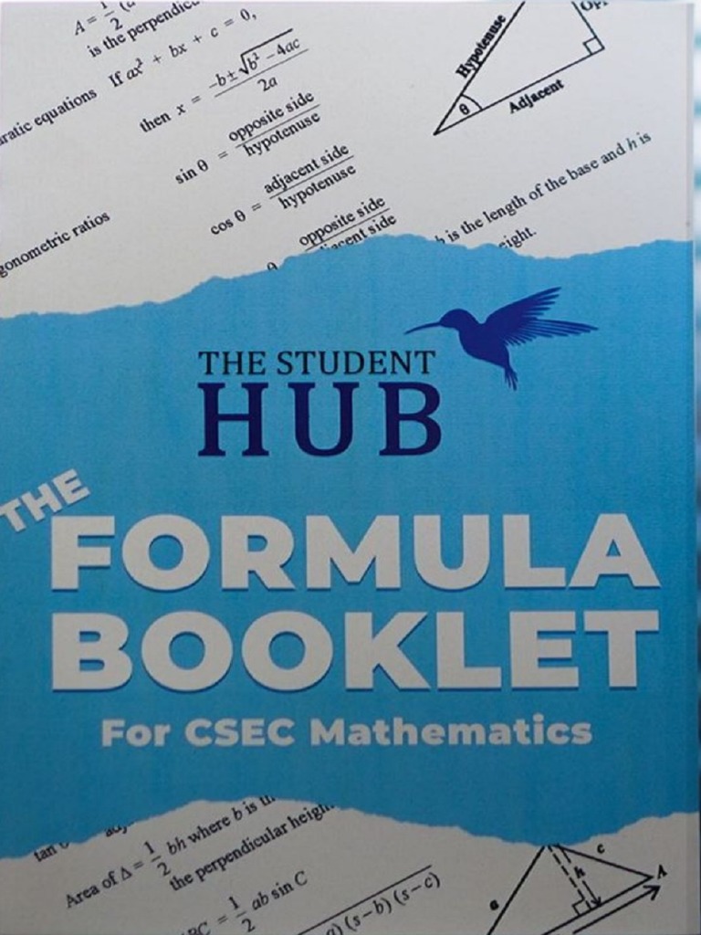 Csec Maths Formula Booklet | PDF