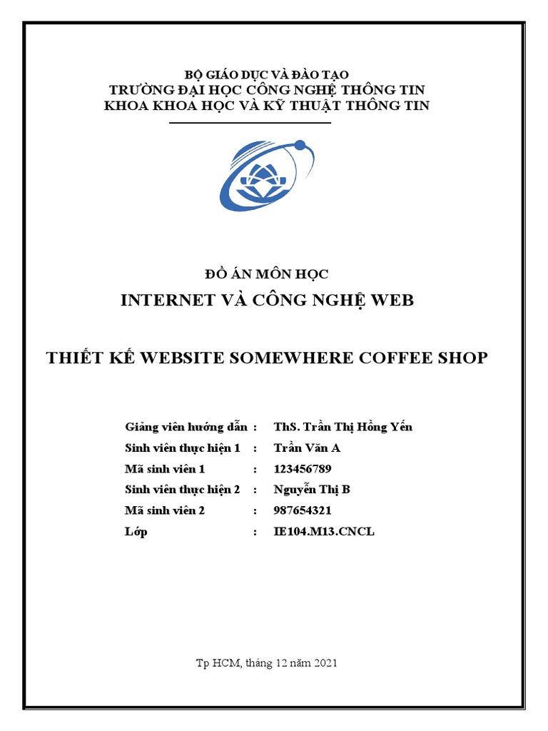 Bao Cao Do An Mau Internet Va CongNgheWeb | PDF