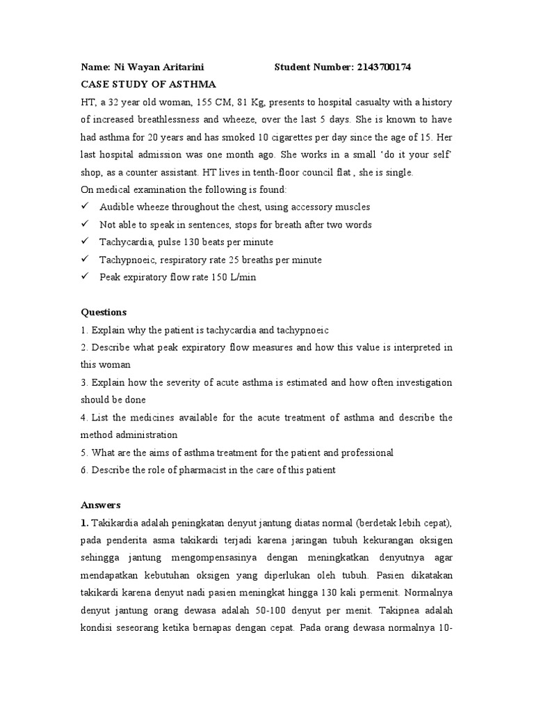 Case Study of Asthma | PDF
