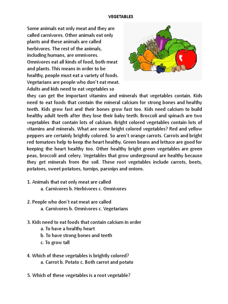 Grade 3 Reading Comprehension (New Set) | PDF | Meteoroid | Vegetables