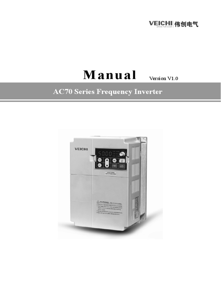 AC70 Series Inverter User Manual | PDF | Power Inverter | Power Supply