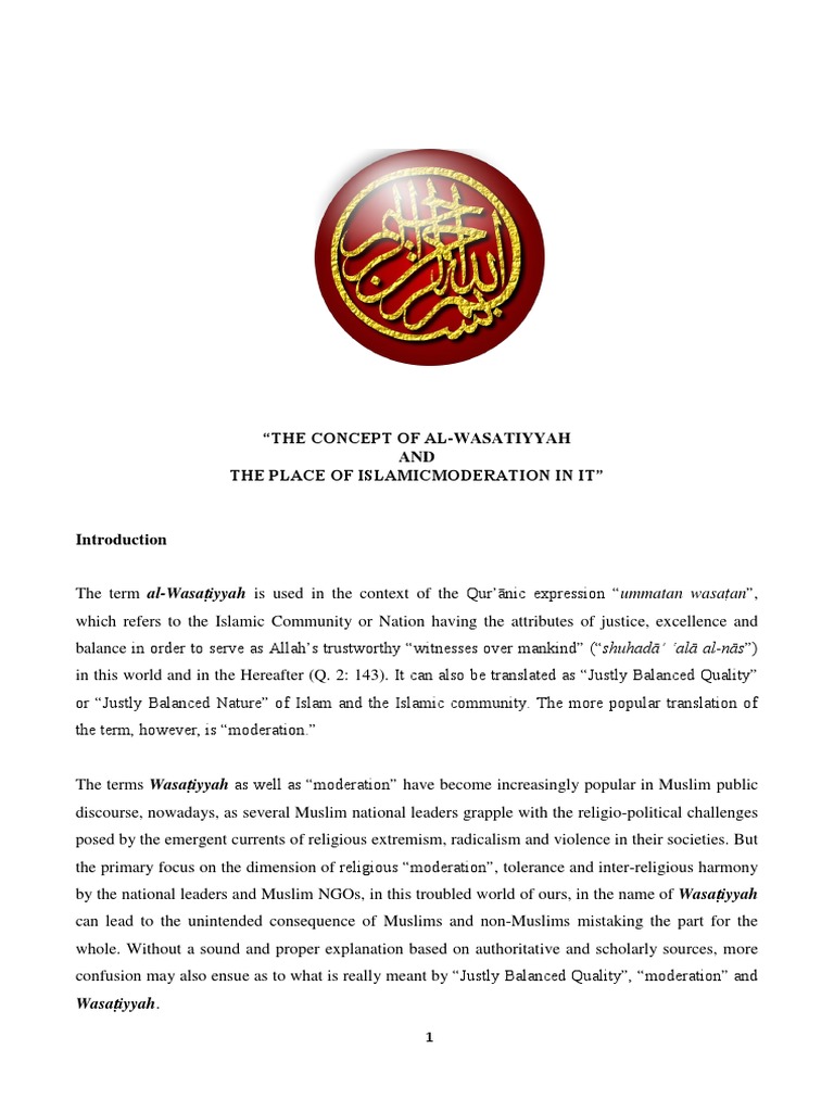 Understanding Al-Wasatiyyah in Islam | PDF | Tawhid | Ummah